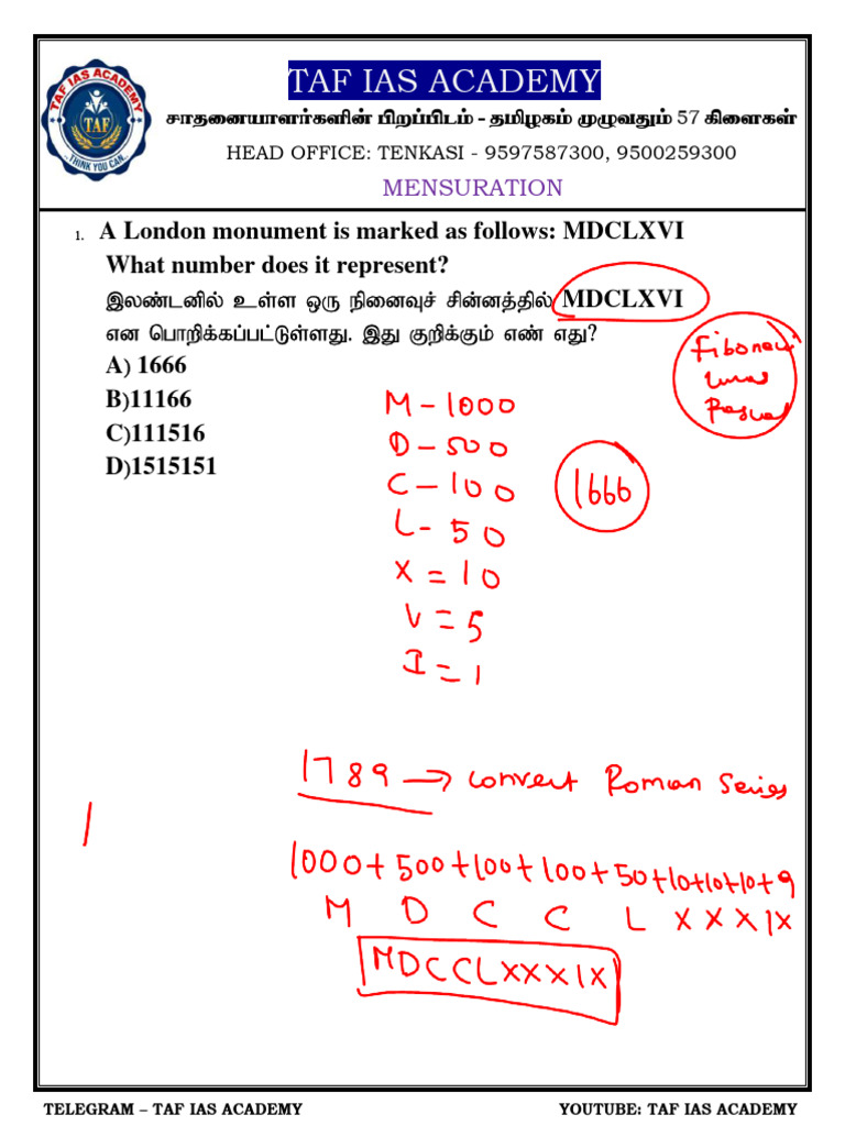 Ratio Model Mensuration | PDF