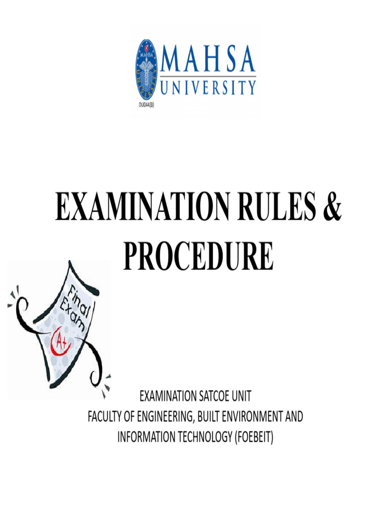 Online Examination Rules | PDF