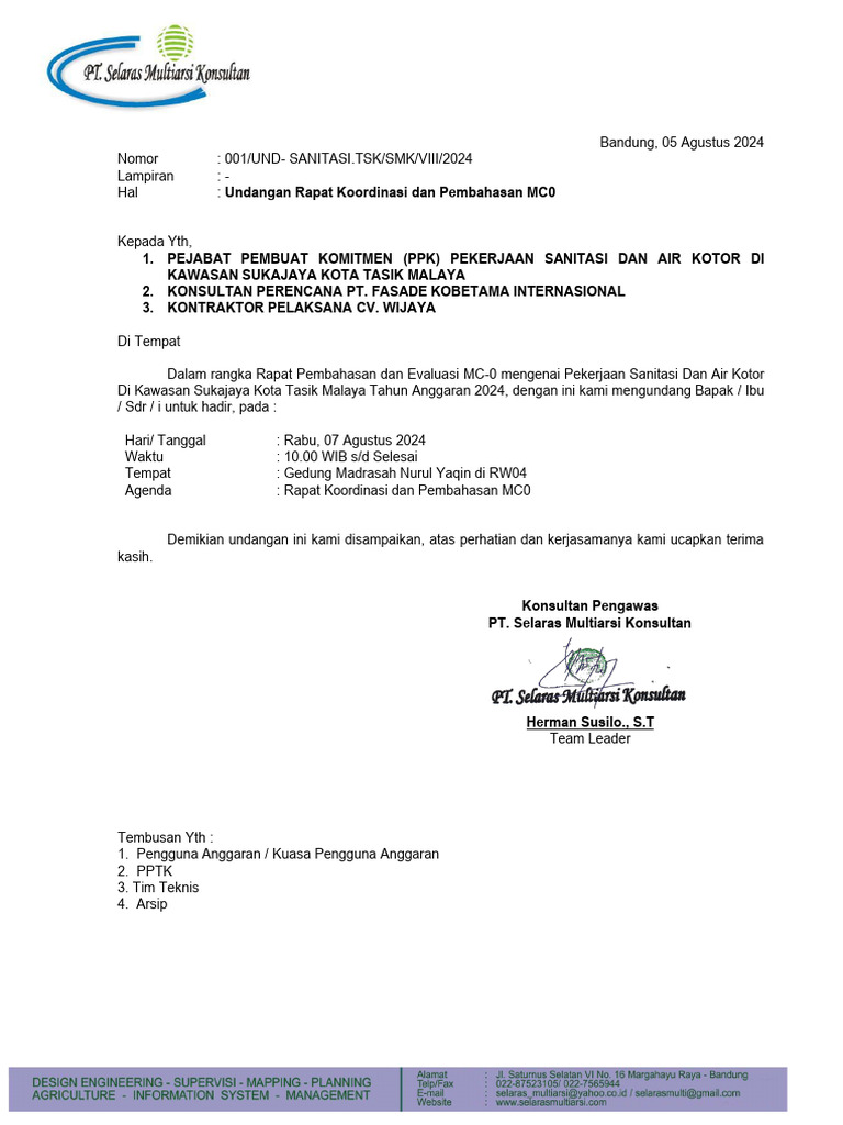 Undangan Rapat MC0 | PDF