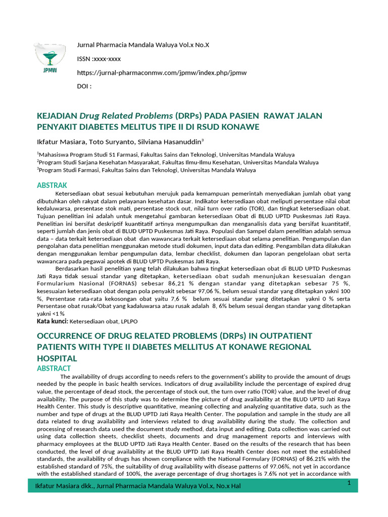 Jurnal Fatur Fix | PDF | Drugs | Medical Specialties