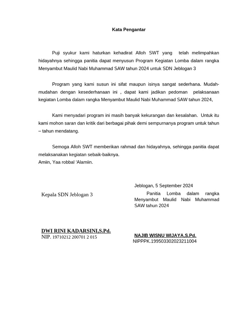 PROGRAM Maulid 2024 | PDF