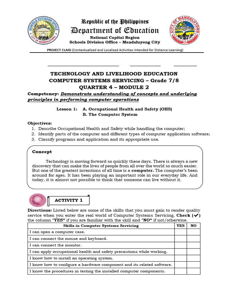 TLE CSS 7 Q4 AS Sadaw | PDF