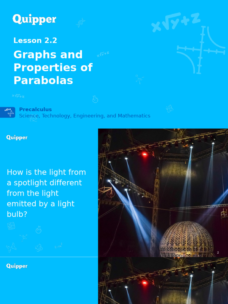 l2 Graphs and Properties of Parabolas | PDF