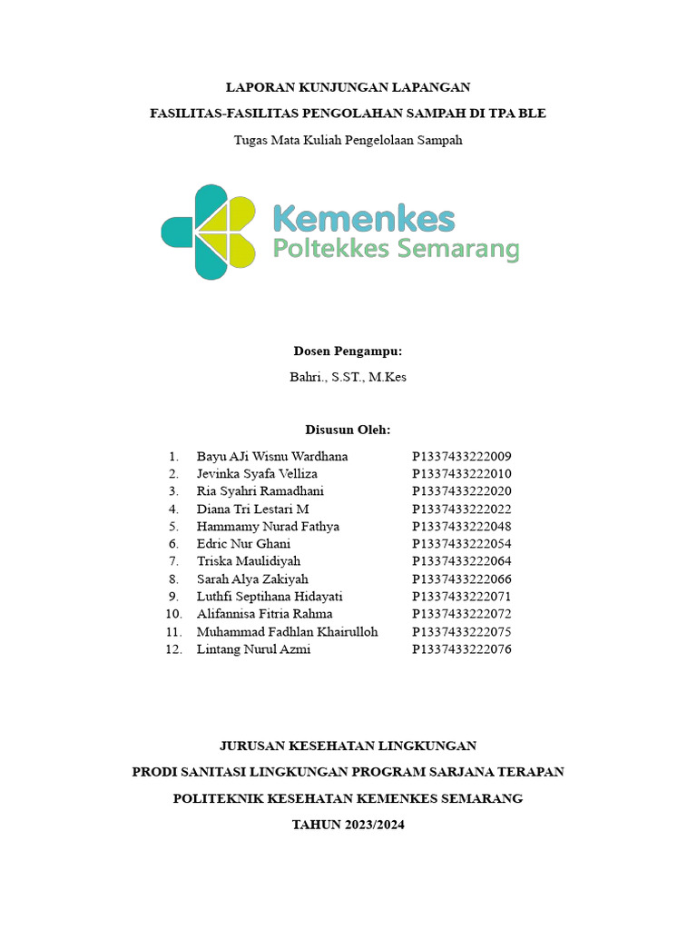 2C - Kelompok 4 - Tpa Ble | PDF