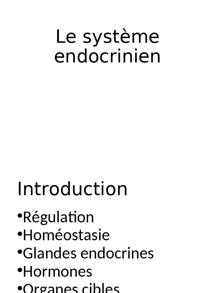 Cours N°3 Le Système Endocrinien | PDF