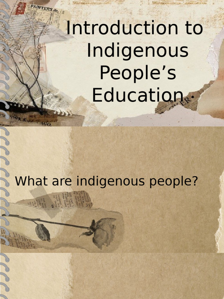 Introduction To Indigenous People's Education | PDF