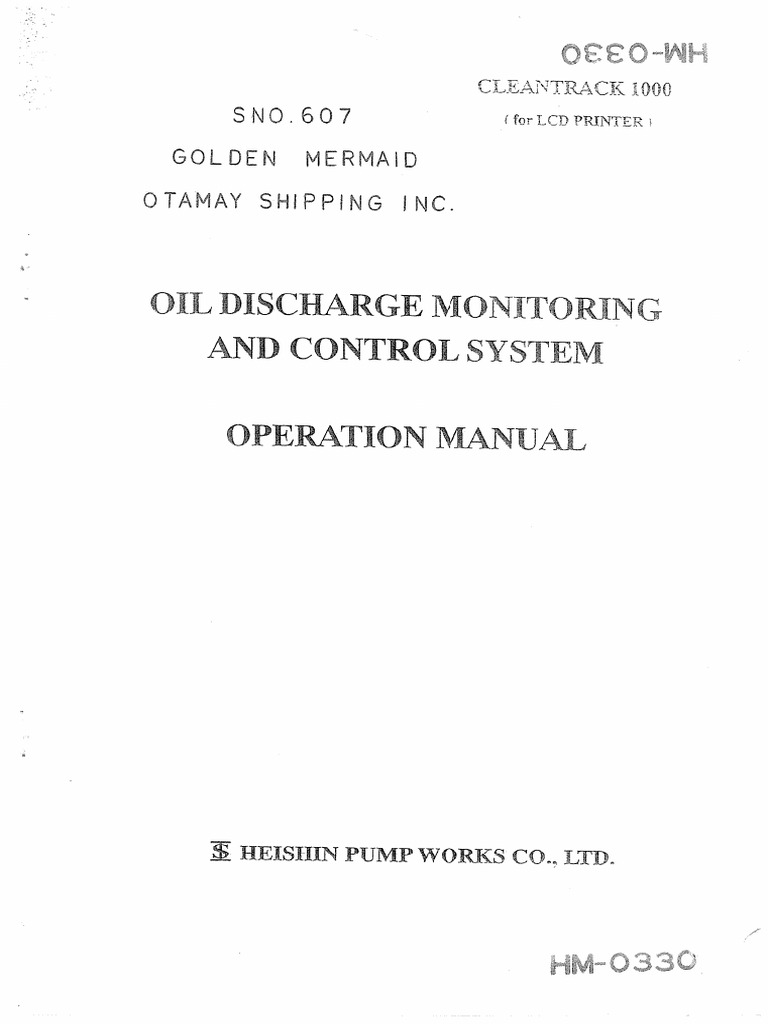 Hm-03330 Oil Discharge Monitoring and Control System | PDF