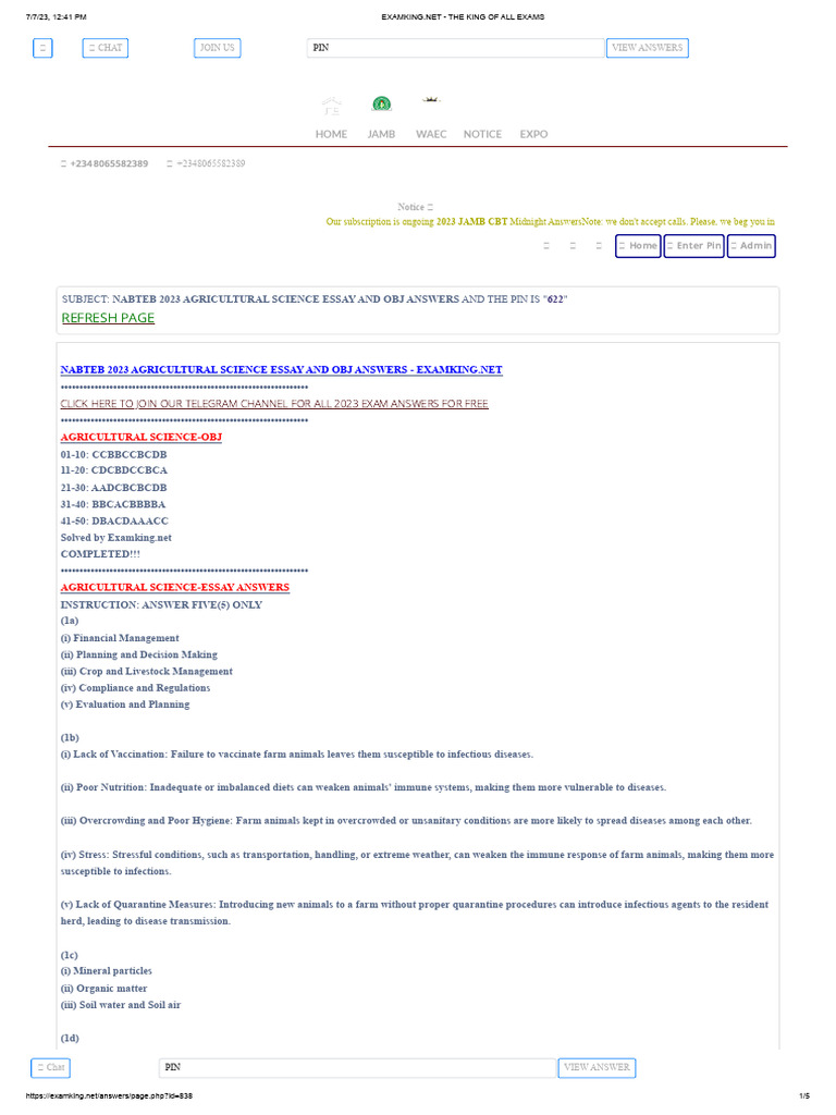 Agricultural Science | PDF