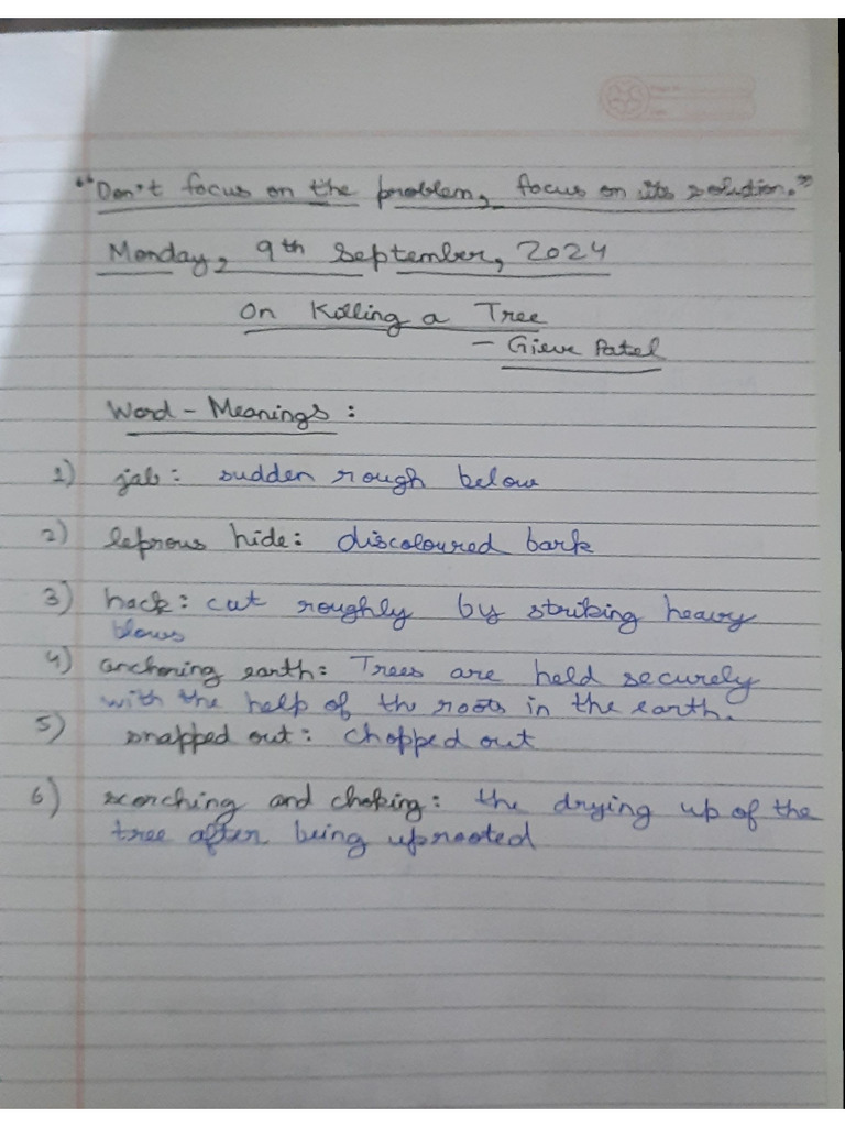 On Killing A Tree | PDF