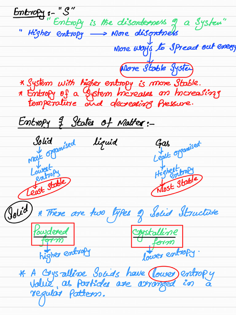 Entropy & Gibbs Free Energy - 240201 - 132830 | PDF