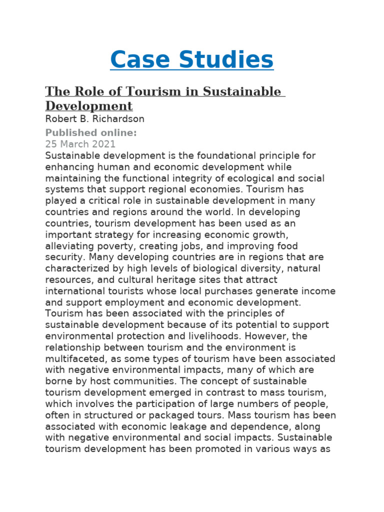 Case Studies Environmental Economics | PDF