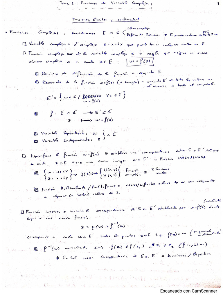 2 Funciones De Variable Compleja Pdf 9087