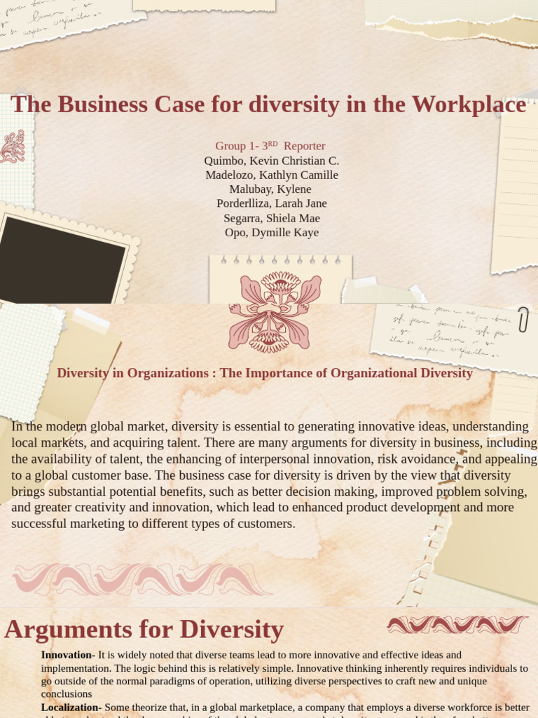 The Business Case for Diversity in the Workplace | PDF