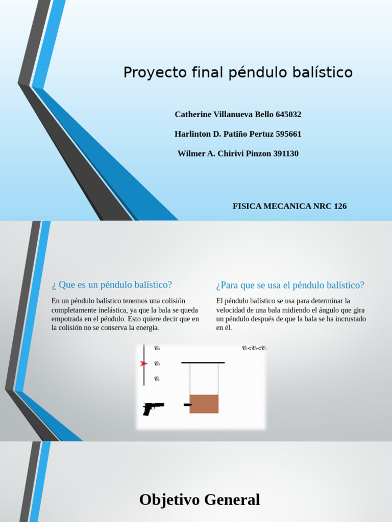 Proyecto Final Péndulo Balístico | PDF