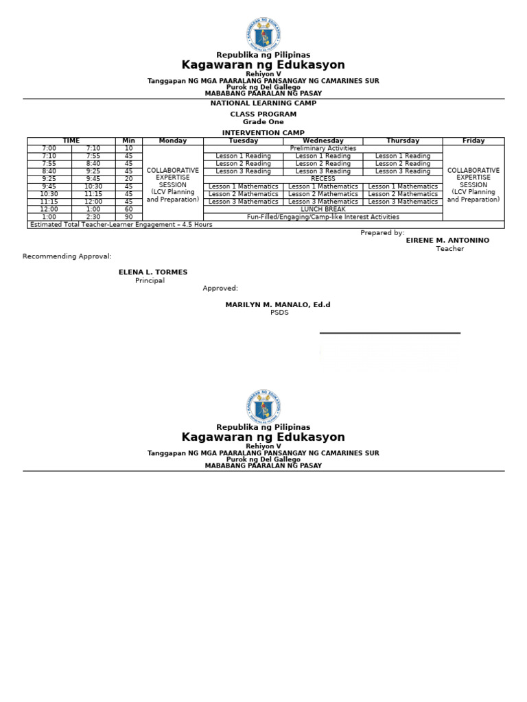 NLC Class Program 2024 | PDF