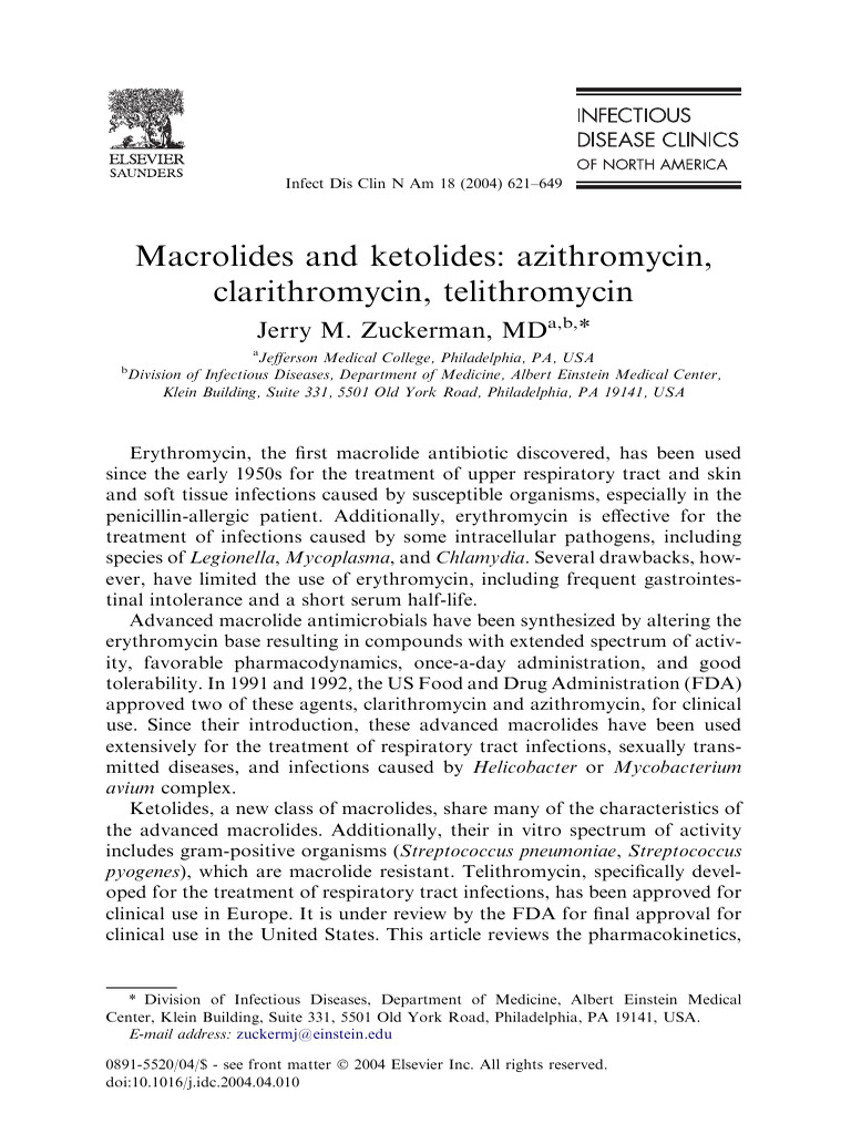 Lit-Macrolides and Ketolides | PDF