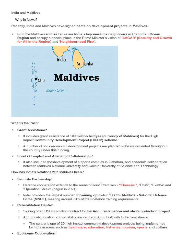India and Maldives | PDF