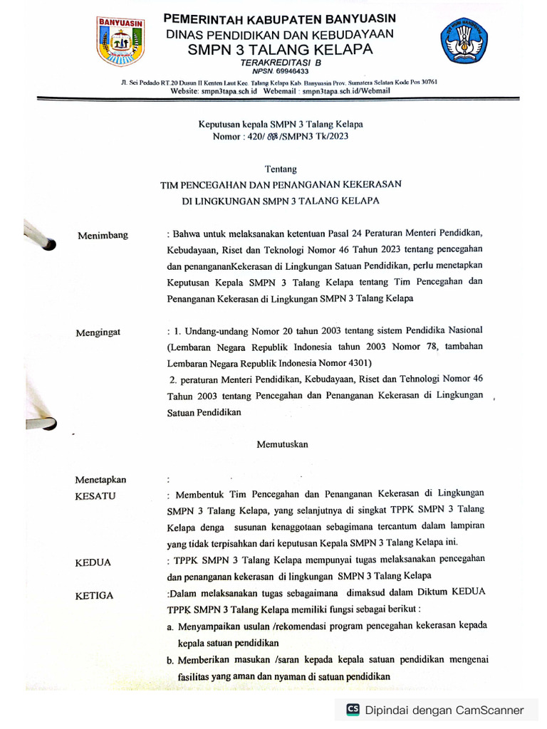 Sk. TPPK SMPN3 TLKP | PDF