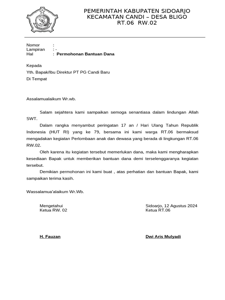 Permohonan Dana 17 an | PDF