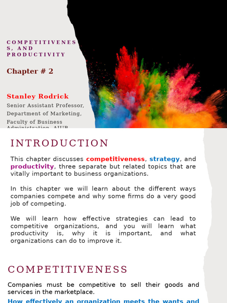 Fall 2022-2023 - Engineering Management - Chapter 2 - Competitiveness and Productivity | PDF