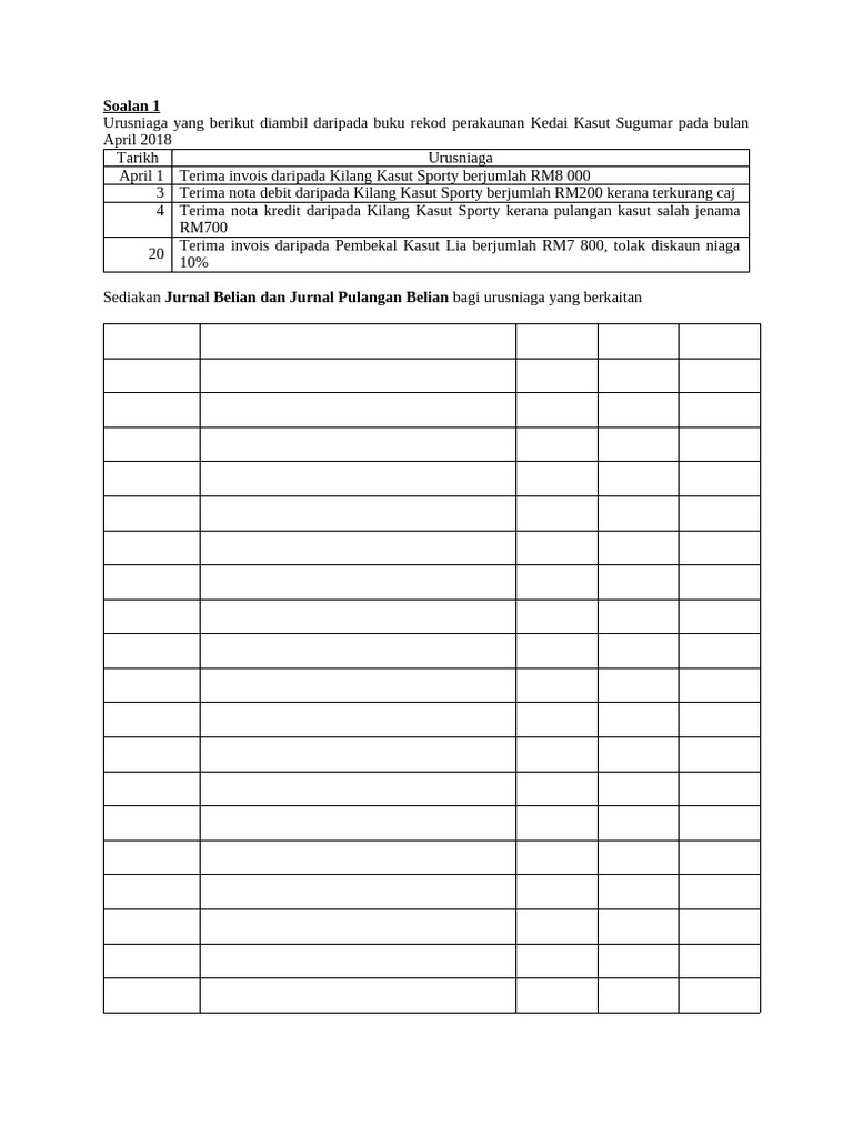 3 Latihan Jurnal Khas | PDF