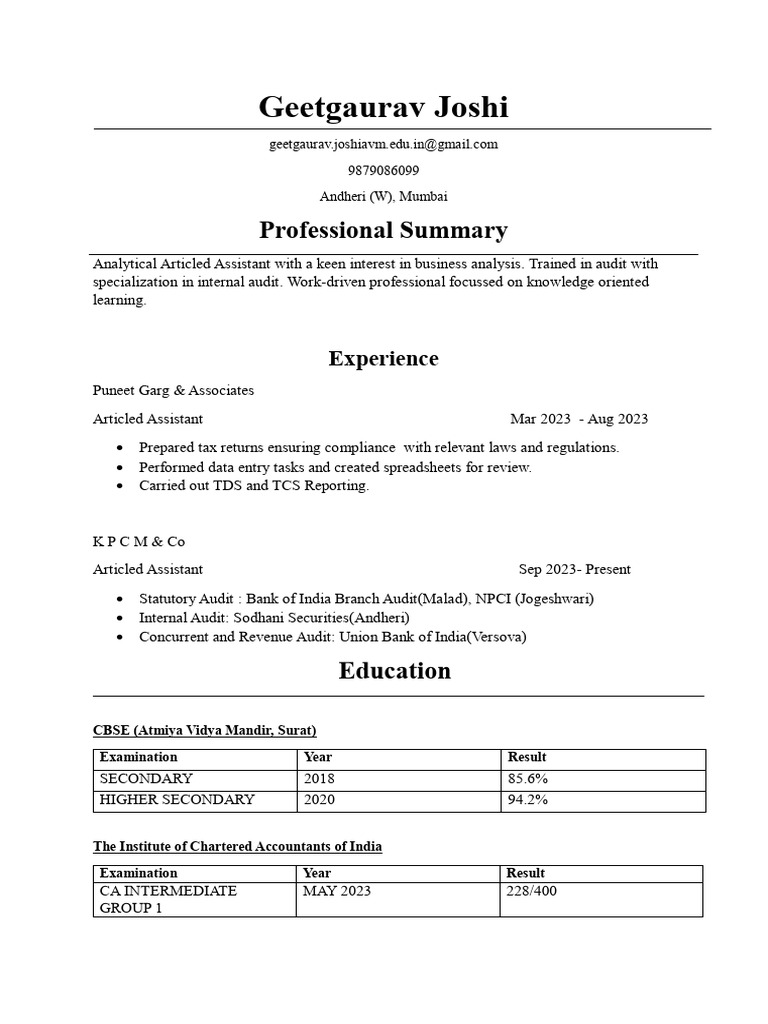 Resume (1) | PDF
