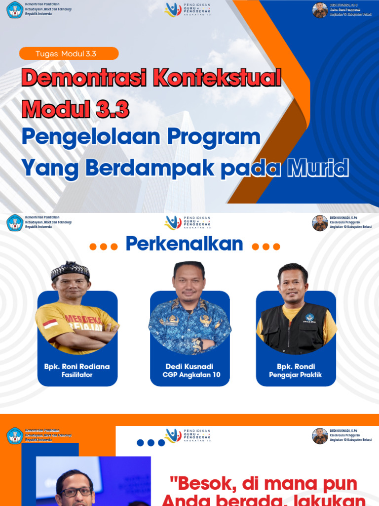 Demonstrasi Kontekstual Modul 3.3 | PDF