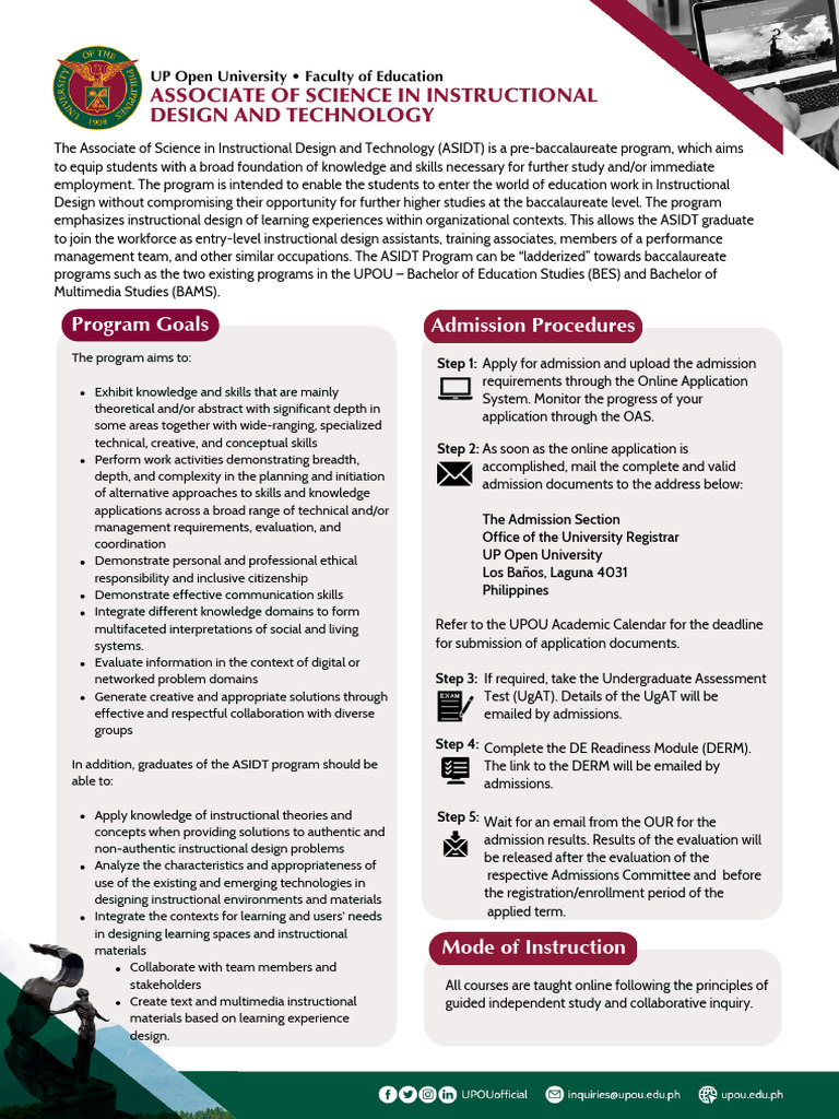 Associate of Science in Instructional | PDF