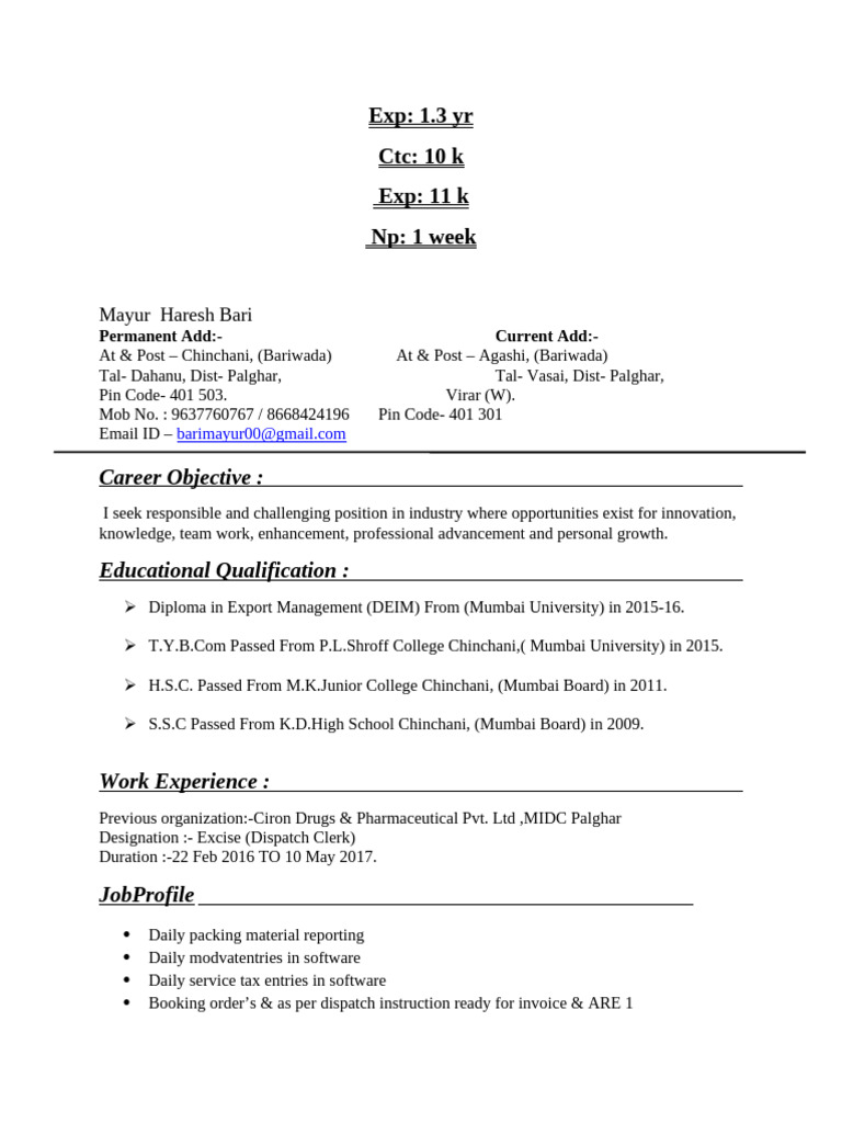 Mayur Haresh Bari | PDF