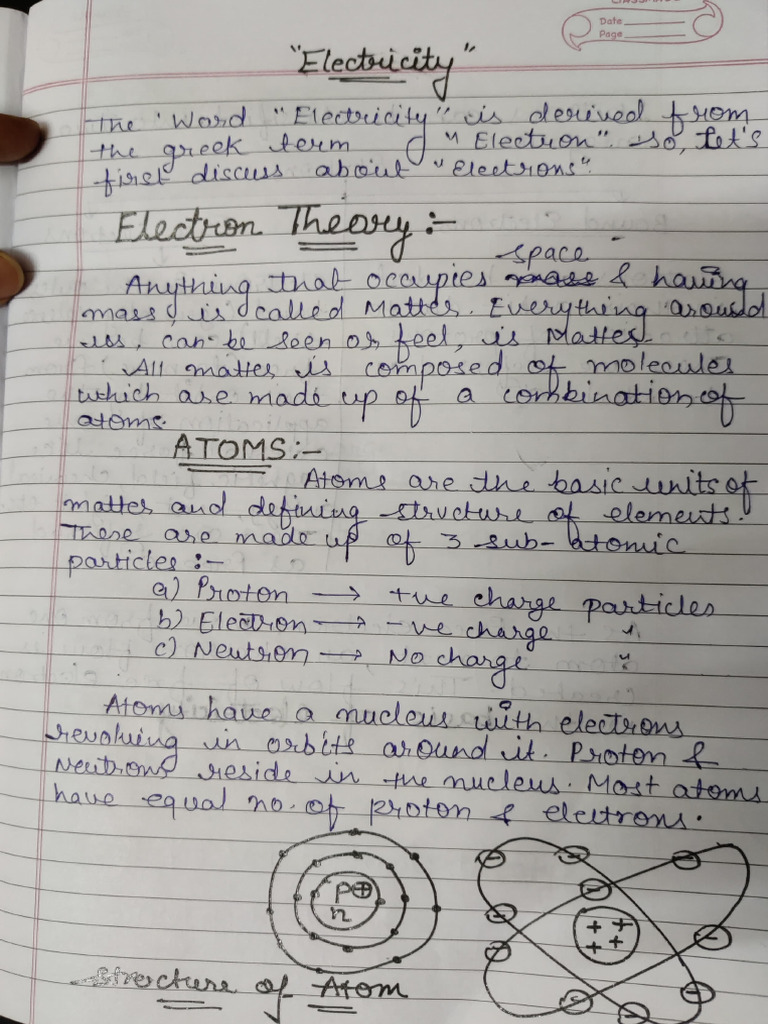 Electricity Notes Part1 | PDF