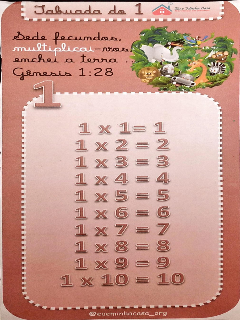 Tabuada 1 Ao 10 | PDF