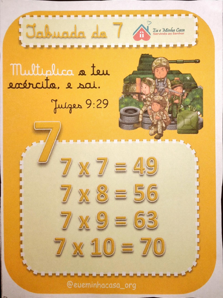Tabuada 7 | PDF