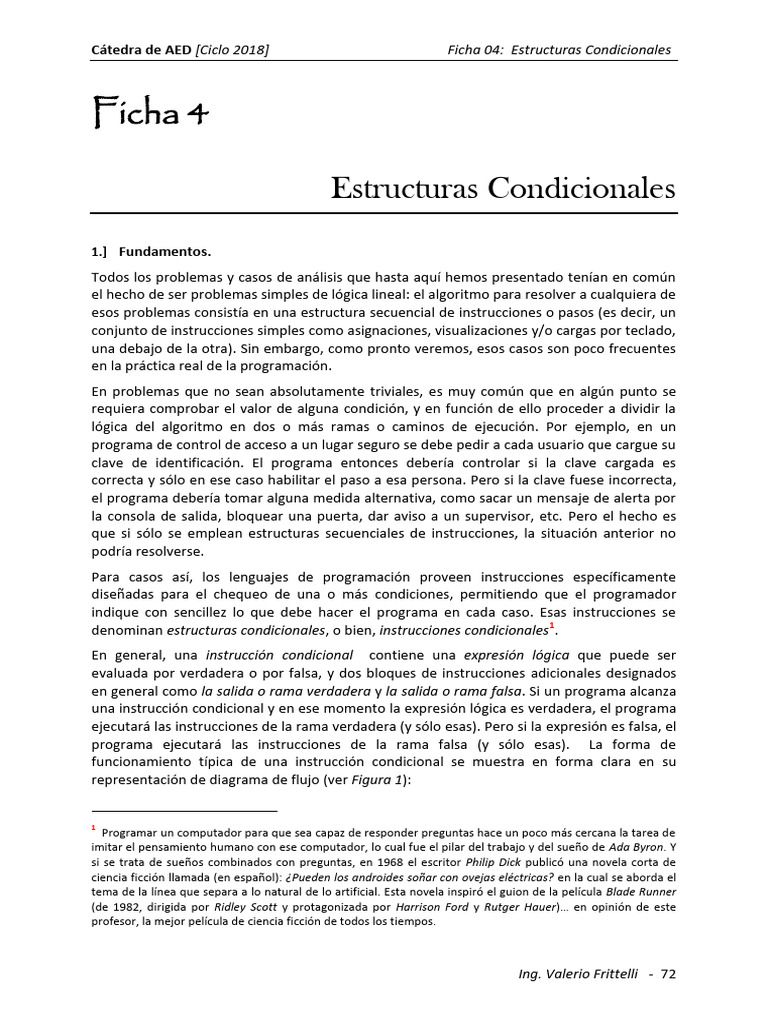 Ficha 04 (2018) - Estructuras Condicionales (Python) | PDF