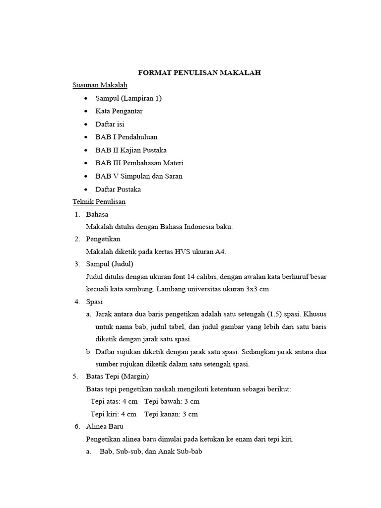 Format Makalah | PDF