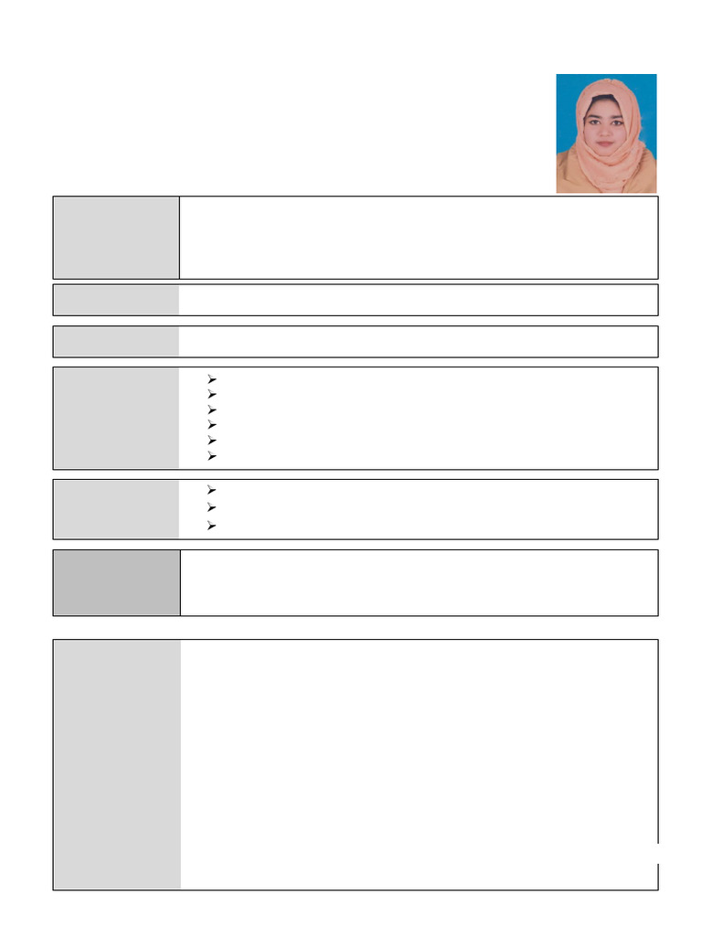 Curriculum Vitae of Nasrin Akter Ritu | PDF