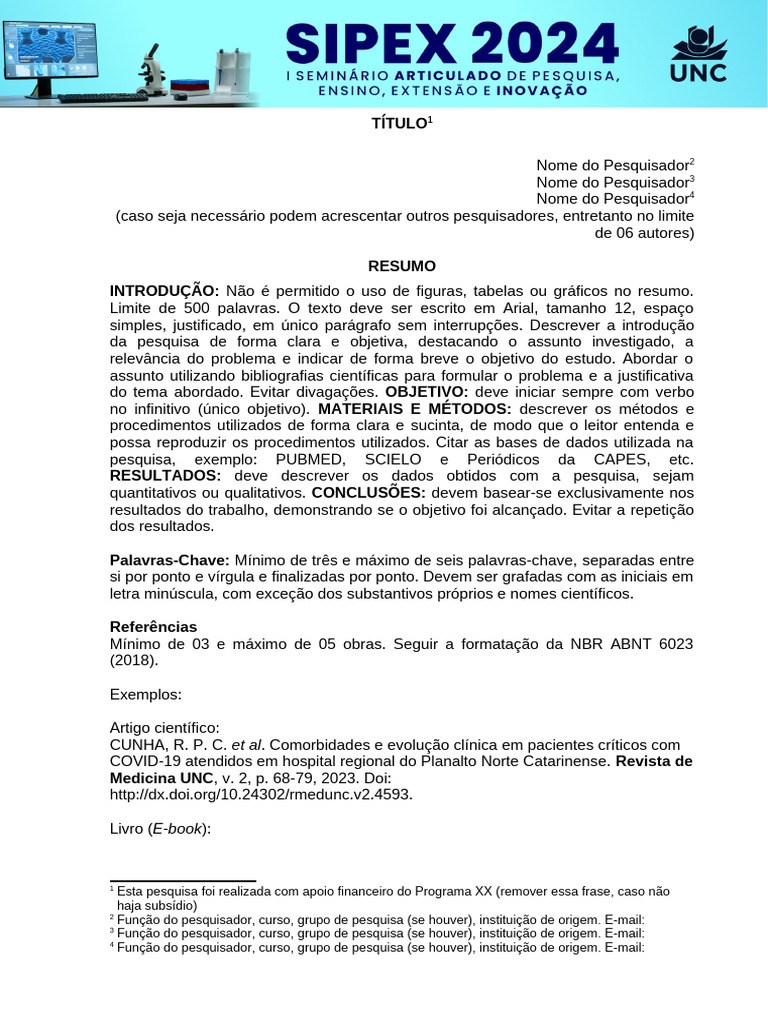 Template SIPEX - 2024_2 | PDF