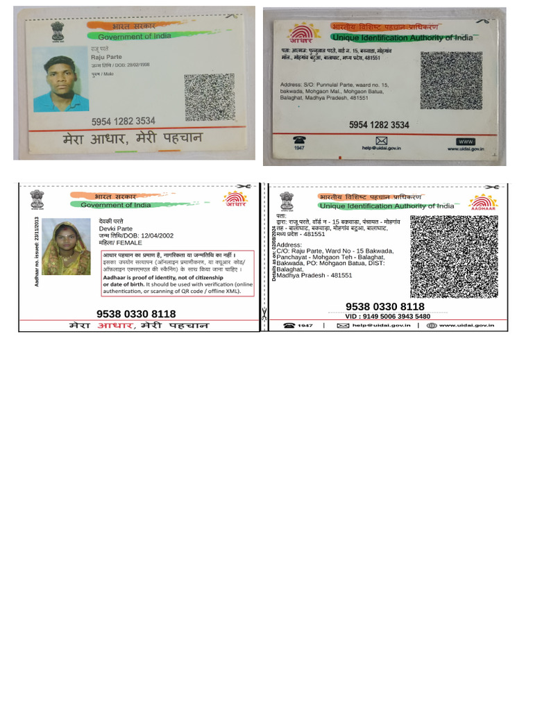 Adhar Document PDF | PDF