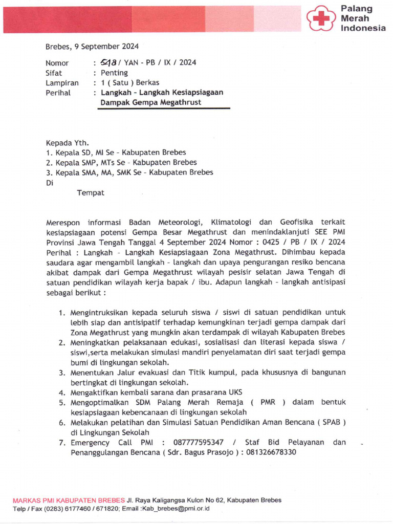 Kesiapsiagaan Megathrust Pendidikan | PDF
