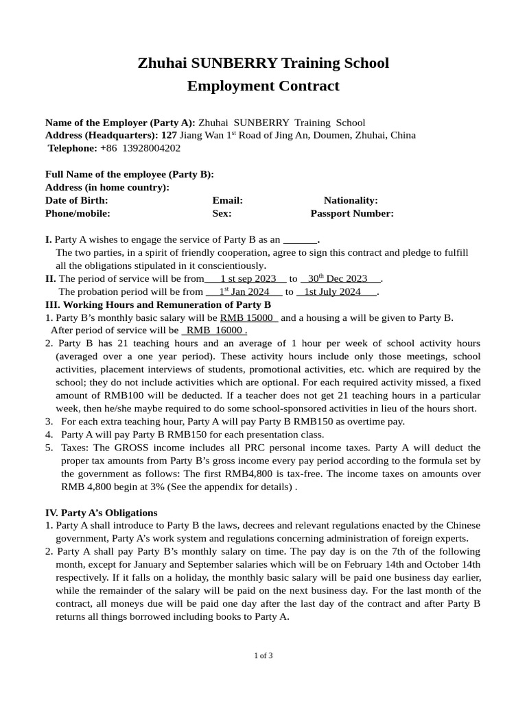 CONTRACT - 1 Year - Sep 2023 3 | PDF