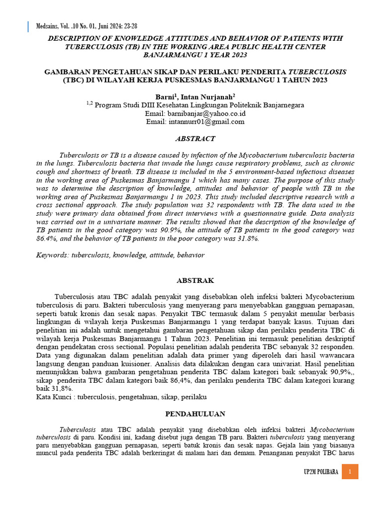 Gambaran Pengetahuan Sikap | PDF