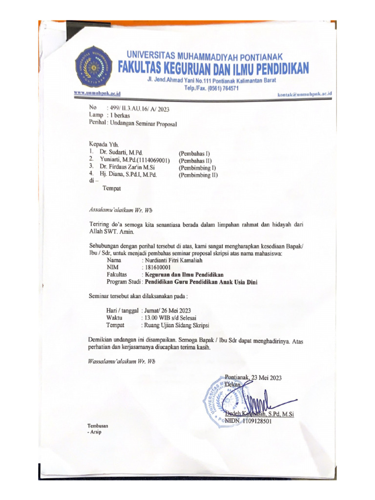 Universitas Muhammadiyah Pontianak | PDF