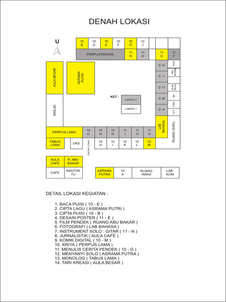 Contoh DENAH Lokasi Sekolah | PDF