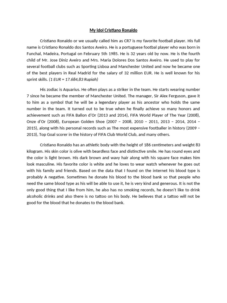 Descriptive Text: Cristiano Ronaldo | PDF | Association Football ...