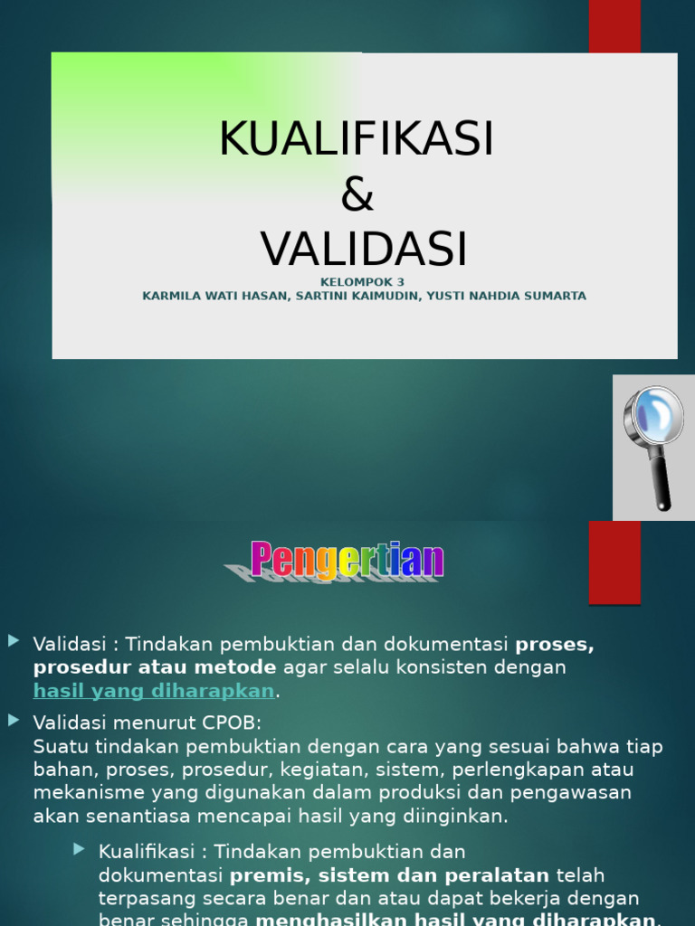 Kualifikasi Validasi (Autosaved) - 1 | PDF