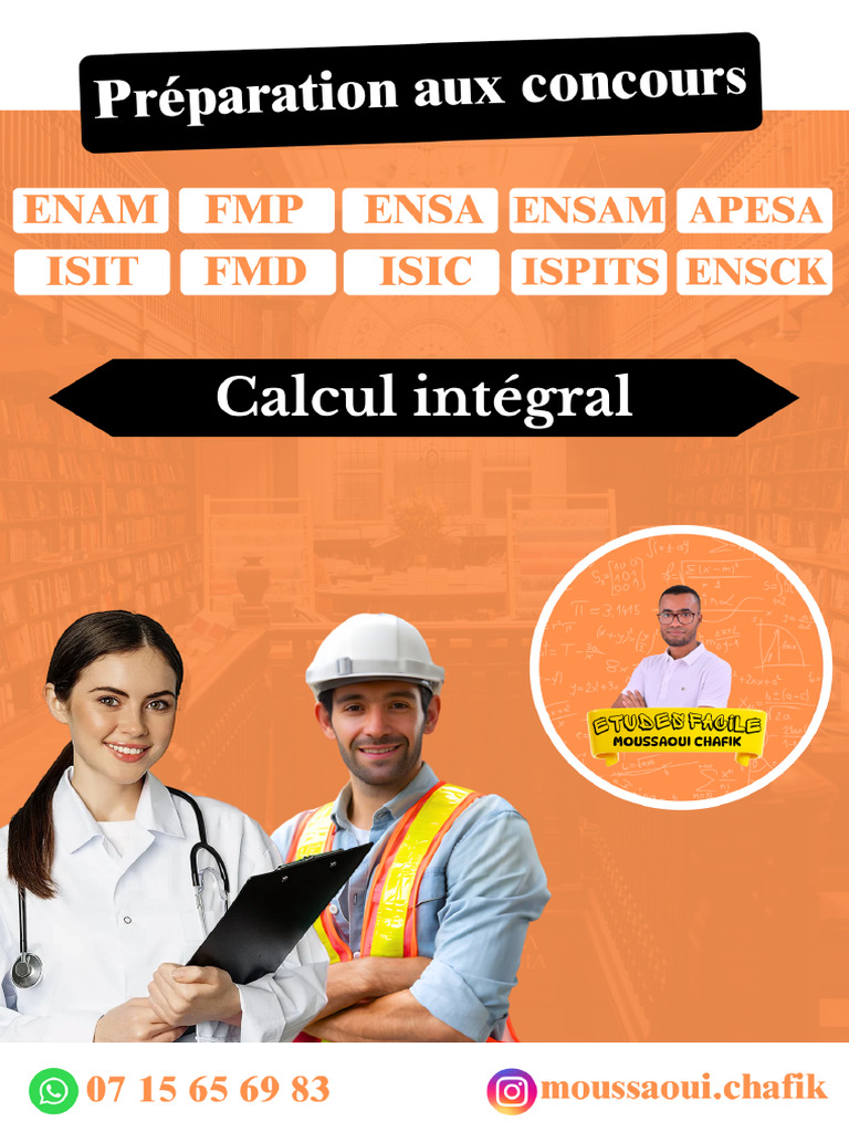Calcul intégral Prof Moussaoui chafik | PDF