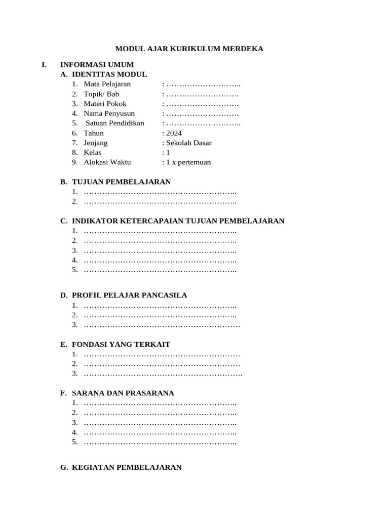 LK Modul Ajar | PDF