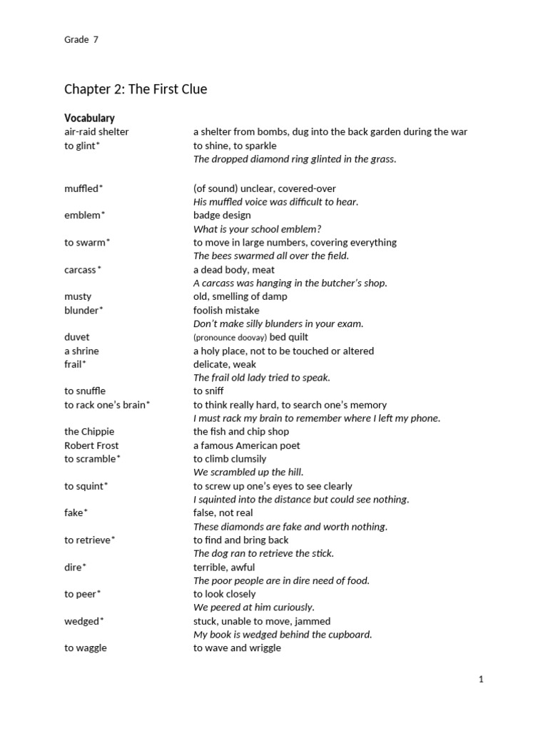BIRD Chapter 2 Voc Q A | PDF