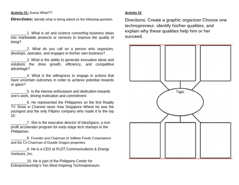 TLE 7 LESSON 3 REINFORCEMENT ACTIVITY | PDF