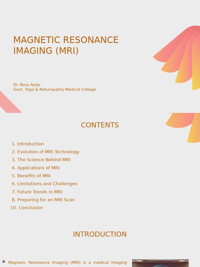 MAGNETIC RESONANCE IMAGING (MRI) | PDF