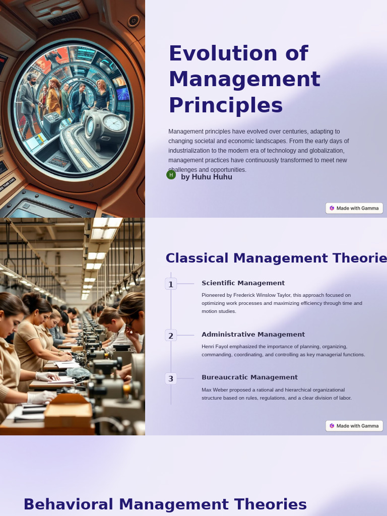 Evolution of Management Principles | PDF